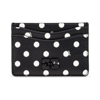 Ganni Femme, Accessoires, Noir, Taille: ONE Size Bou Card Holder with Dots