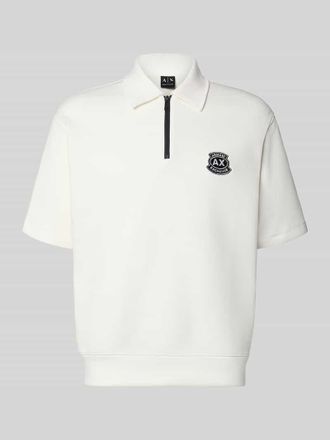 A|X Armani Exchange Loose Fit Poloshirt mit Label-Stitching