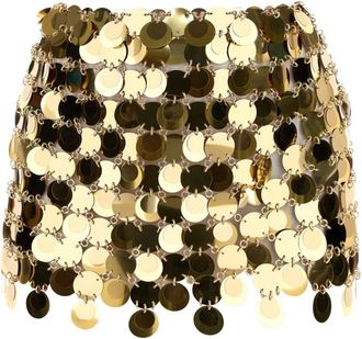 Paco Rabanne Femme, Jupes, Jaune, Taille: 36 FR Maxi Sequins Mini Skirt
