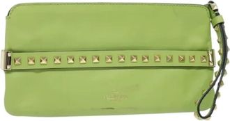 Valentino Pre-owned Cuir pochettes-minaudieres - Femme - Pre-owned - Vert - Taille: ONE Size