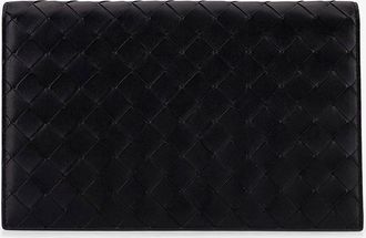 Bottega Veneta Leather clutch bag with Intrecciato motif - BOTTEGA VENETA - gender_Man