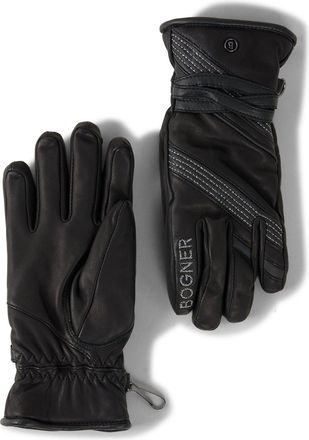 Bogner Leder-Handschuhe Sanna für Damen - Schwarz - 6,5