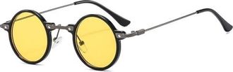 Generic Lunettes De Soleil Rondes &Agrave; Petite Monture For Hommes, For Les Vacances En Plein Air, For D&eacute;placements Quotidiens, For Femmes, D&eacute;coratives(Yellow)