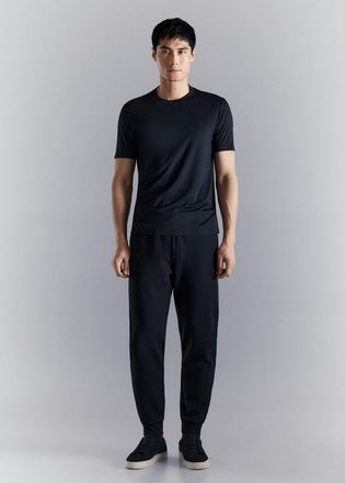 Mango Slim-fit comfort stretch t-shirt bleu marine - Homme - XXL - MANGO MAN