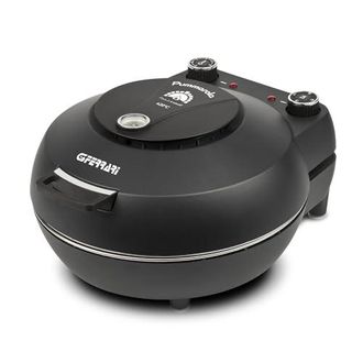 G3Ferrari G10199 Four à pizza Pummarola, Jusquà 420 degré C, 1200 W, 2 pierres réfractaires, Parois froides, Pelles en inox, Livre de recettes inclus, Fermeture