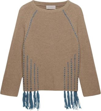 Elena Miro Femme, Pulls, Brun, Taille: 42 FR Haut Tricoté Élégant