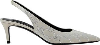 Philipp Plein Femme, Chaussures, Beige, Taille: 36 EU Monogram Escarpins Slingback