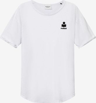 Isabel Marant T-shirt T-shirt T-shirt Koldia En Lin - Femme - Blanc - Taillexs - Marant &Eacute;toile