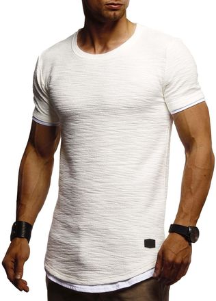 LEIF NELSON T-Shirt Herren Sommer Rundhals-Ausschnitt (Weiß, Größe S), Regular Fit Herren-T-Shirt 100% Baumwolle, Casual Basic Männer T-Shirt Kurzarm