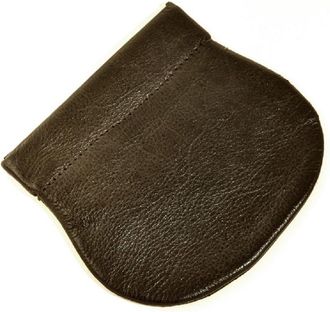 Golunski M&uuml;nzb&ouml;rse mit Schnappverschluss aus Leder f&uuml;r Herren - schwarz