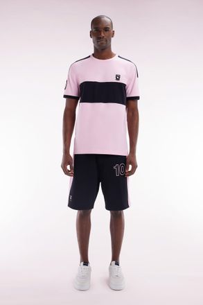 Eden Park Short New Zealand En Coton Noir Et Rose Coupe D&eacute;contract&eacute;e