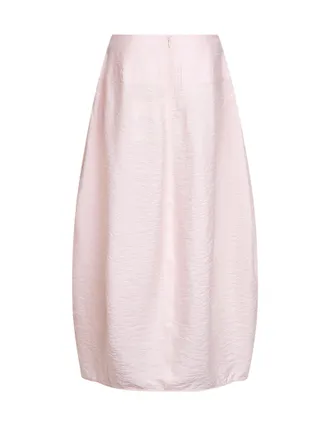 Toteme Womens Long Parachute Skirt Bloom Pink Silk Blend