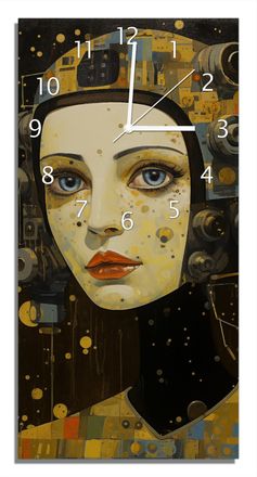 Wallario Design-Wanduhr, Acrylglasuhr Größe 30 x 60 cm, weiße Zeiger, Motiv Blick in die Zukunft