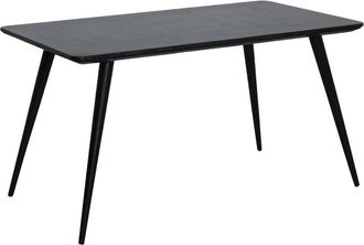 Made In Meubles Table à manger avec plateau en granite noir Antonella