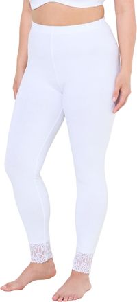 Ulla Popken Damen große Größen Übergrößen Plus Size Leggings, Laceband