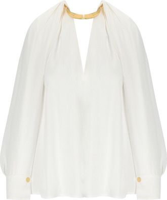 Elisabetta Franchi BLOUSE BIJOU IVOIRE ELISABETTA FRANCHI