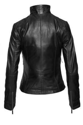 Bugatti Lederjacke (1-St) Taillierter Schnitt
