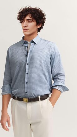 Bugatti Herren Hemd mit Under-Button-Down Kragen