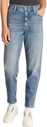 Calvin Klein Jean Femme Mom Jean Tapered Fit, Bleu (Denim Light), 28W/27L