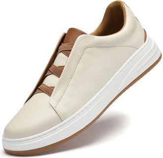 Generic Baskets tendance en cuir pour homme - Style r&eacute;tro - &Eacute;l&eacute;gantes - Pour les affaires et les loisirs, beige, 39 2/3 EU
