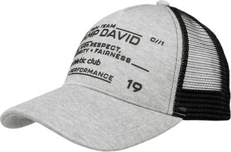 Camp David Herren Trucker Cap mit Rubber Artwork Dark Greymelange None