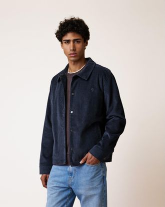 Faguo Veste en coton marine gris&eacute;