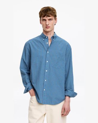 Arket Lockeres Baumwollhemd -Blau