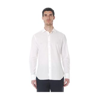 Tintoria Mattei Seersucker-Hemd - - Shirts - Herren - Wei&szlig; - XL