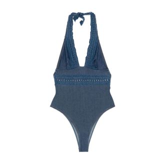 Ermanno Scervino Blaue Seebekleidung aus Seide & Nylon - - Swimwear - Damen - Blau - M
