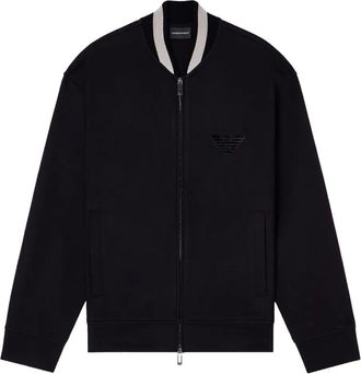Emporio Armani veste bomber zippée à patch Eagle - Noir