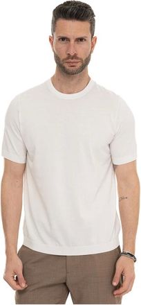 Hindustrie Homme, Tops, Blanc, Taille: M Vico-Cot/Silk Pull ras du cou