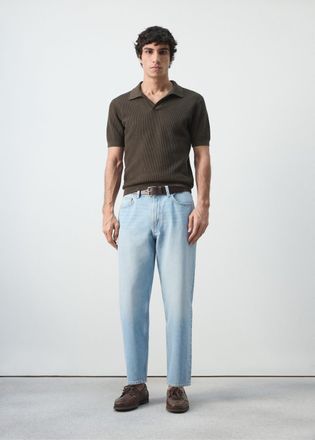 Mango Jean Sammy court coupe carotte bleu clair - Homme - 38 - MANGO MAN