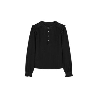 BA&SH Femme, Blouses et Chemises, Noir, Taille: 42 FR Mio Bluse