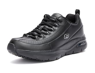 Skechers Damen Arch Fit STR Trickell II Sneaker, Schwarz, Größe 42, Schwarz, 41 EU