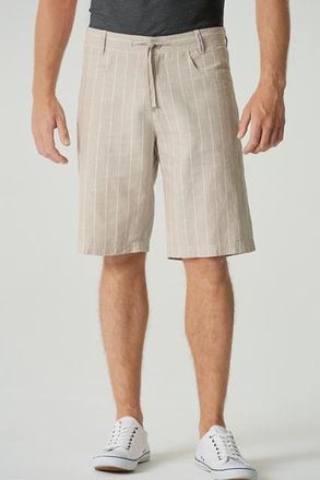Hempage Hempage Herren vegan Shorts Thistle Beige Gestreift