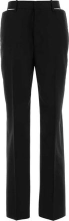 Jil Sander Femme, Pantalons, Noir, Taille: 44 FR Pantalon avec D&eacute;tails D&eacute;coup&eacute;s