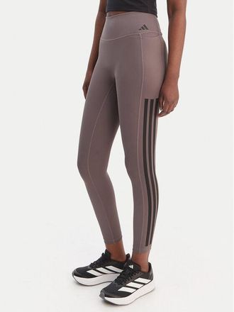 adidas Leggings Optime Workout 3-Stripes KE7530 Grau Slim Fit