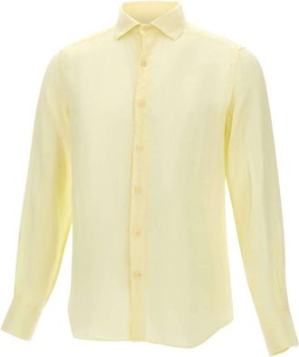 MC2 Saint Barth Homme, Chemises, Jaune, Taille: XL Pamplona Linen Shirt