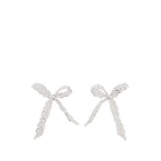 Shushu/Tong Lace-effect Bow Earrings