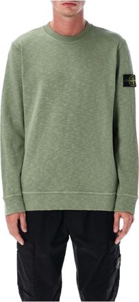 Stone Island Homme, Sweatshirts et sweats &agrave; capuche, Vert, Taille: L SweaT-shirt ras du cou