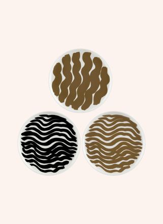 Marimekko 3er-Set Dessertteller Oiva/Hyr&auml;ily weiss