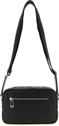 Gucci GG Emblem Umh&auml;ngetasche - - Bags - Herren - Schwarzk - ONE SIZE