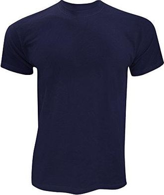 Fruit Of The Loom T-Shirt Manches Courtes - Homme (M) (Bleu Marine foncé)