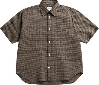 Norse Projects Homme, Chemises, Brun, Taille: S Espevik Oversized Check SS Shirt