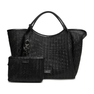 Emporio Armani Femme, Sacs, Noir, Taille: ONE Size Tissu en polyester avec revêtement en polyuréthane