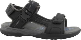 Geox Homme, Chaussures, Noir, Taille: 43 EU Sandales Plates