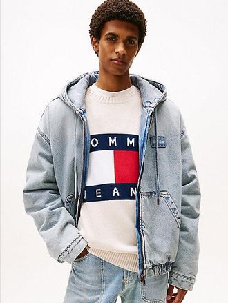 Tommy Hilfiger Bomber décontracté en denim matelassé