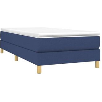 vidaXL Sommier &agrave; ressorts de lit Bleu 100x200 cm Tissu