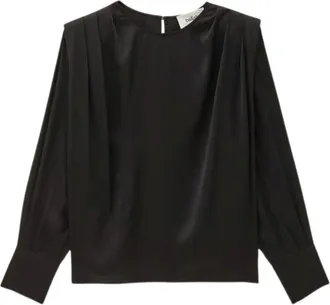 BA&SH Cadie Satin Top - Femme - Blouses et Chemises - Noir - Taille: 42 FR