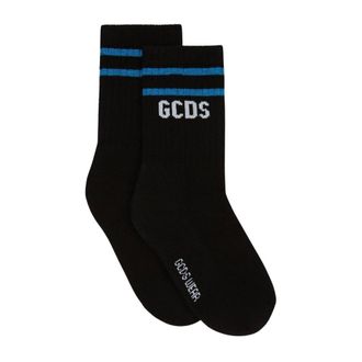 GCDS Gcds, unisex, Sous-v&ecirc;tements, Noir, Taille: XS Chaussettes mi-hautes